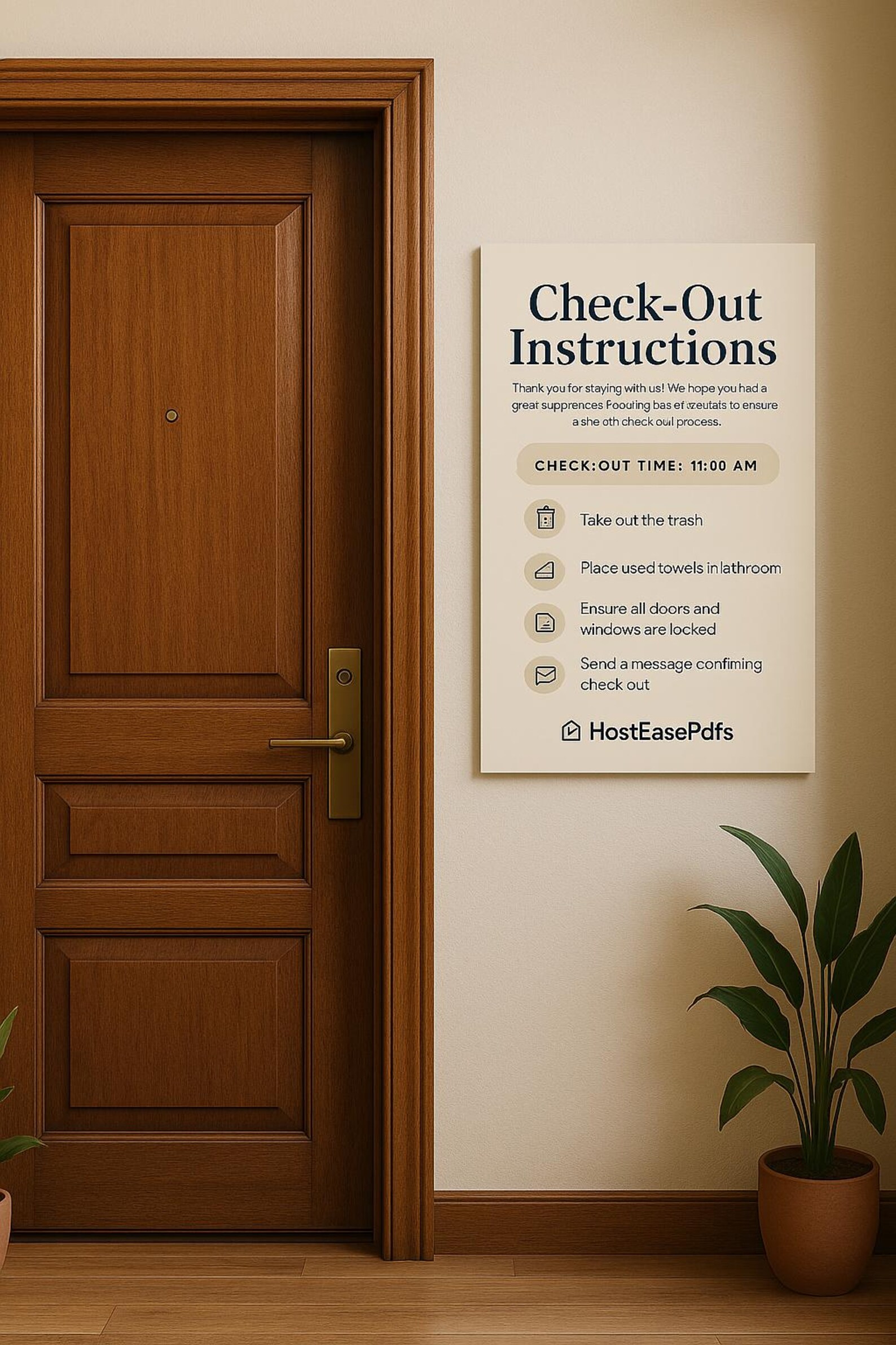 Airbnb Check-out Instructions | Reminds Guests They Get Rated Too ...