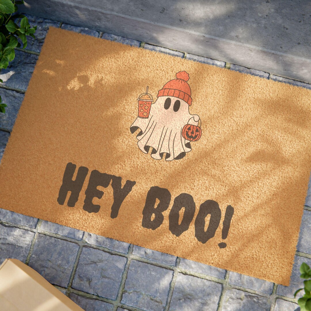 Ghost Halloween Doormat: Spooky Welcome Mat, Coir, Anti-slip - Etsy