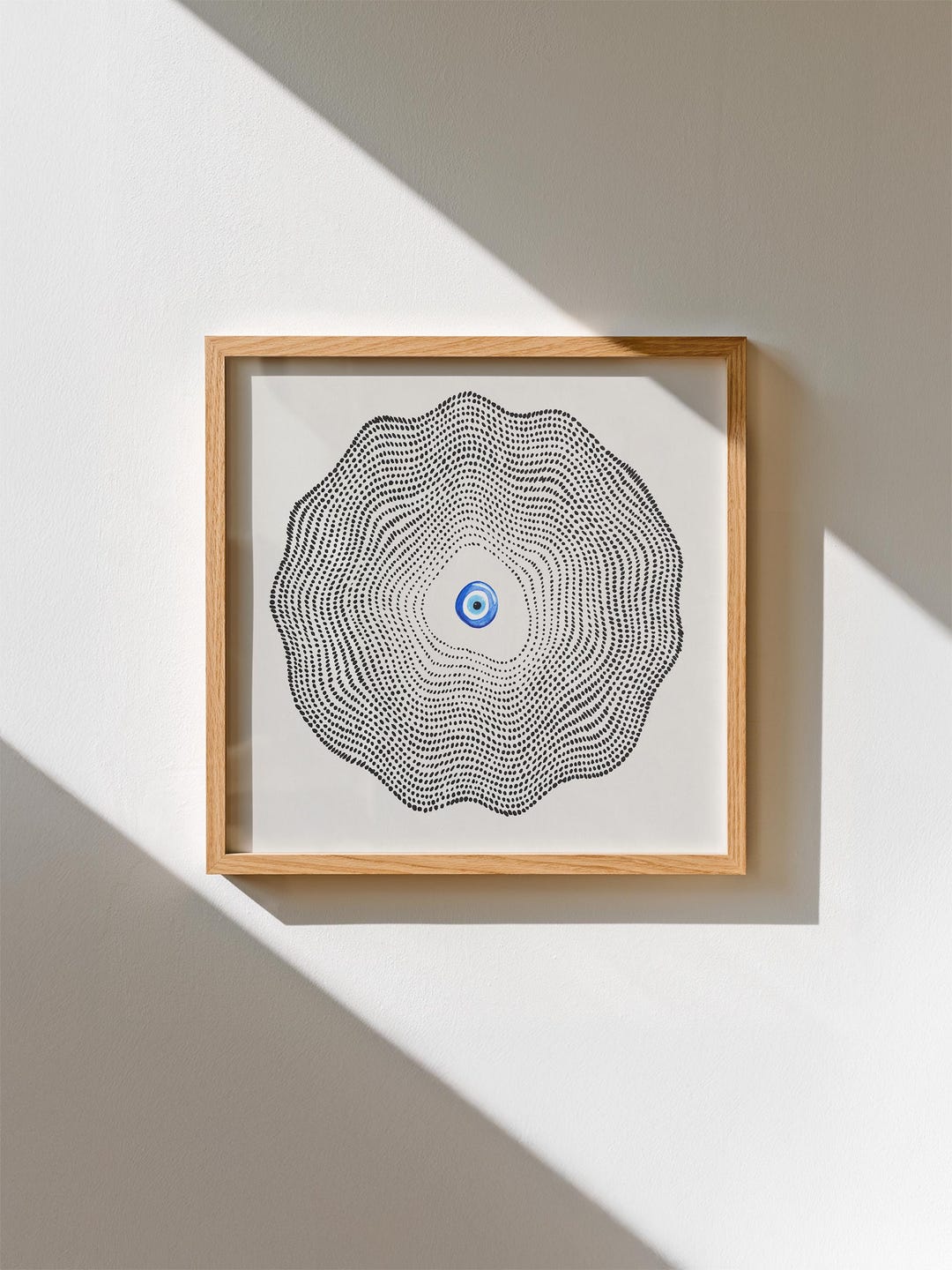 Evil Eye Wall Art Print - Modern Minimalist Square Poster, 1x1 Nazar ...
