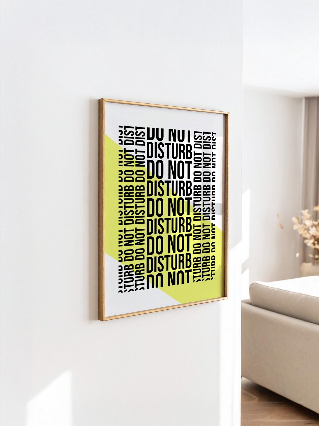 Typography Digital Poster Bold Wall Art Print Aesthetic Do Not Disturb ...