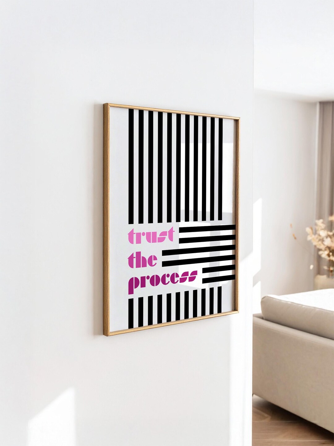 Pink Quote Poster - Motivational Wall Art Print, Bold Inspirational ...
