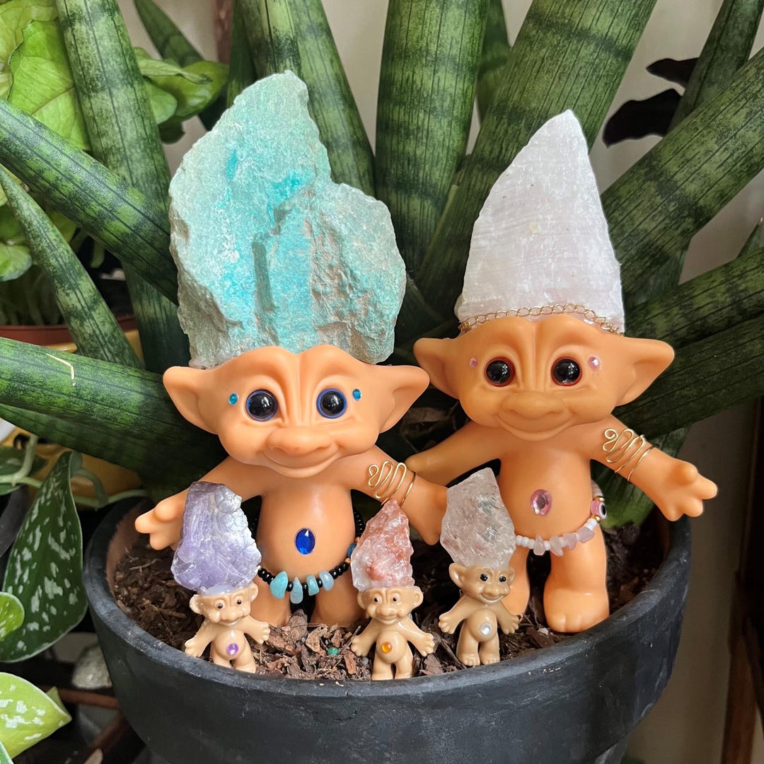 Crystal Troll, 90s - Etsy