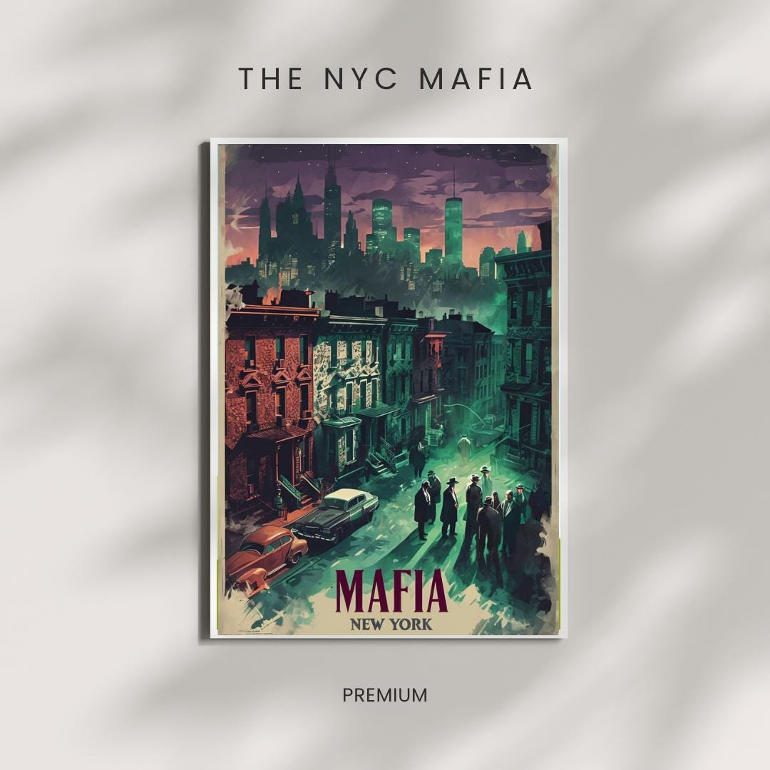 Vintage Mafia New York Poster – 90s Godfather Era Wall Art | Retro ...