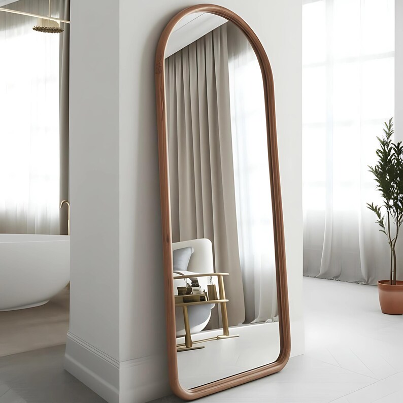 Handcrafted Arched Full Length Mirror: Solid Oak Wood Frame - Etsy