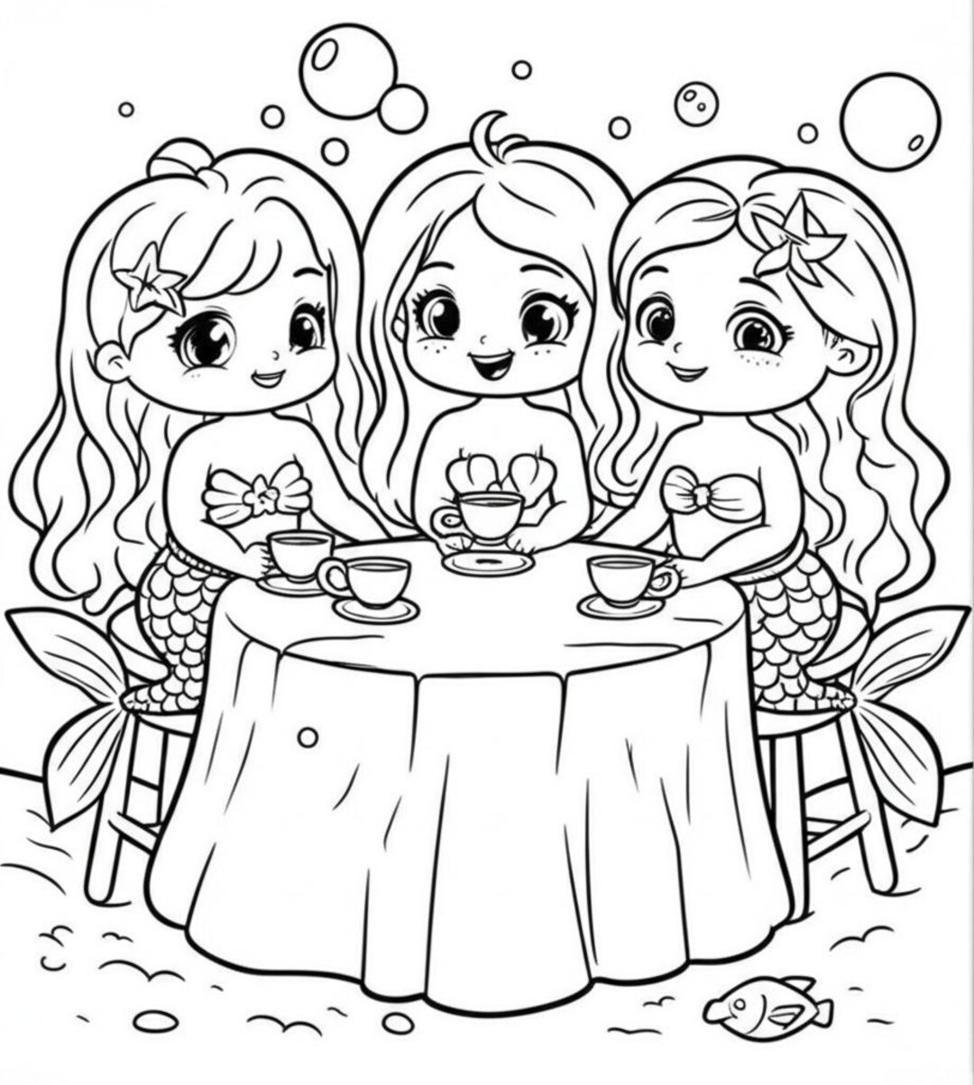 Magical Mermaid Coloring Book: 30 Fun Kids Pages (digital Download) - Etsy