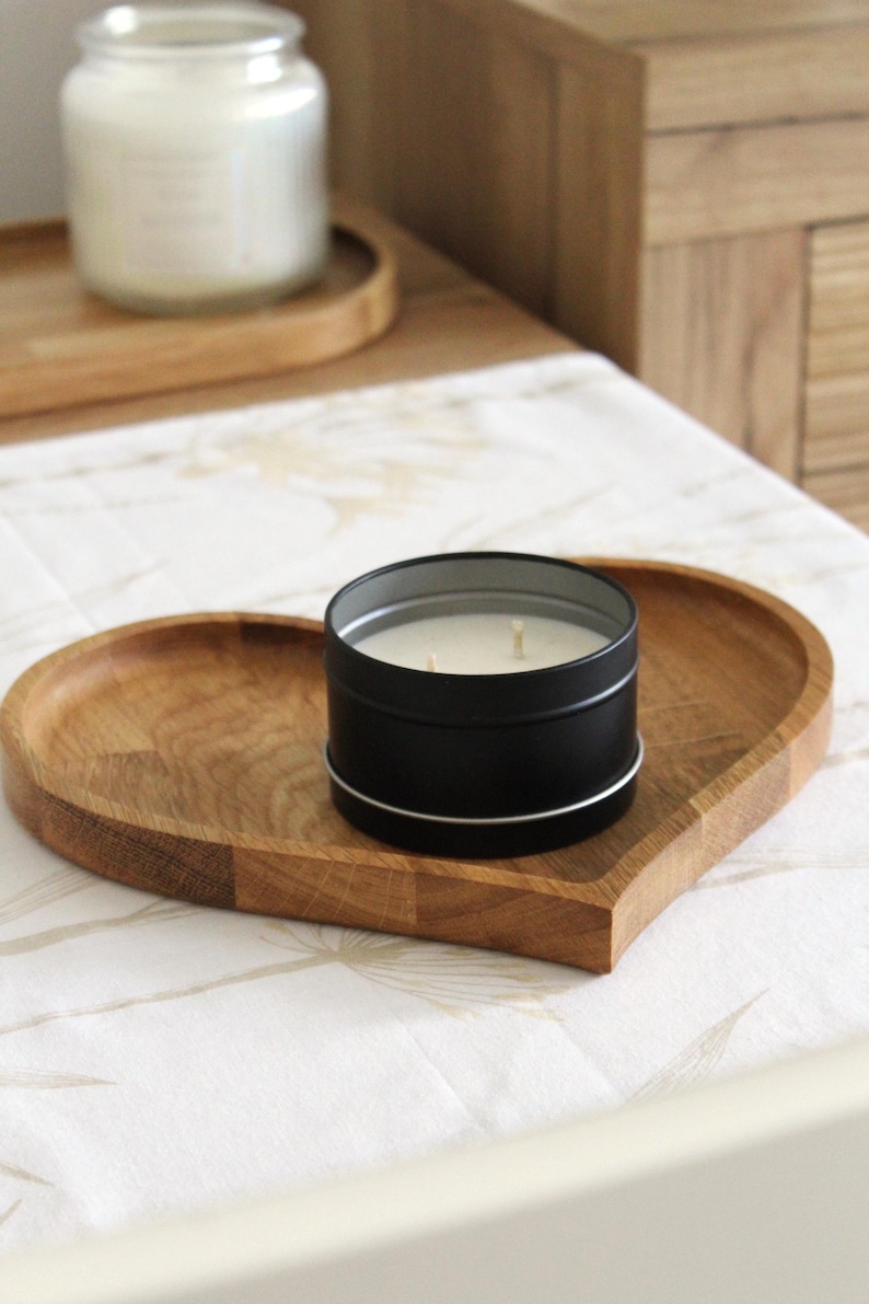 Heart-shaped Oak Wood Tray: Minimalist Decorative Catchall - Etsy