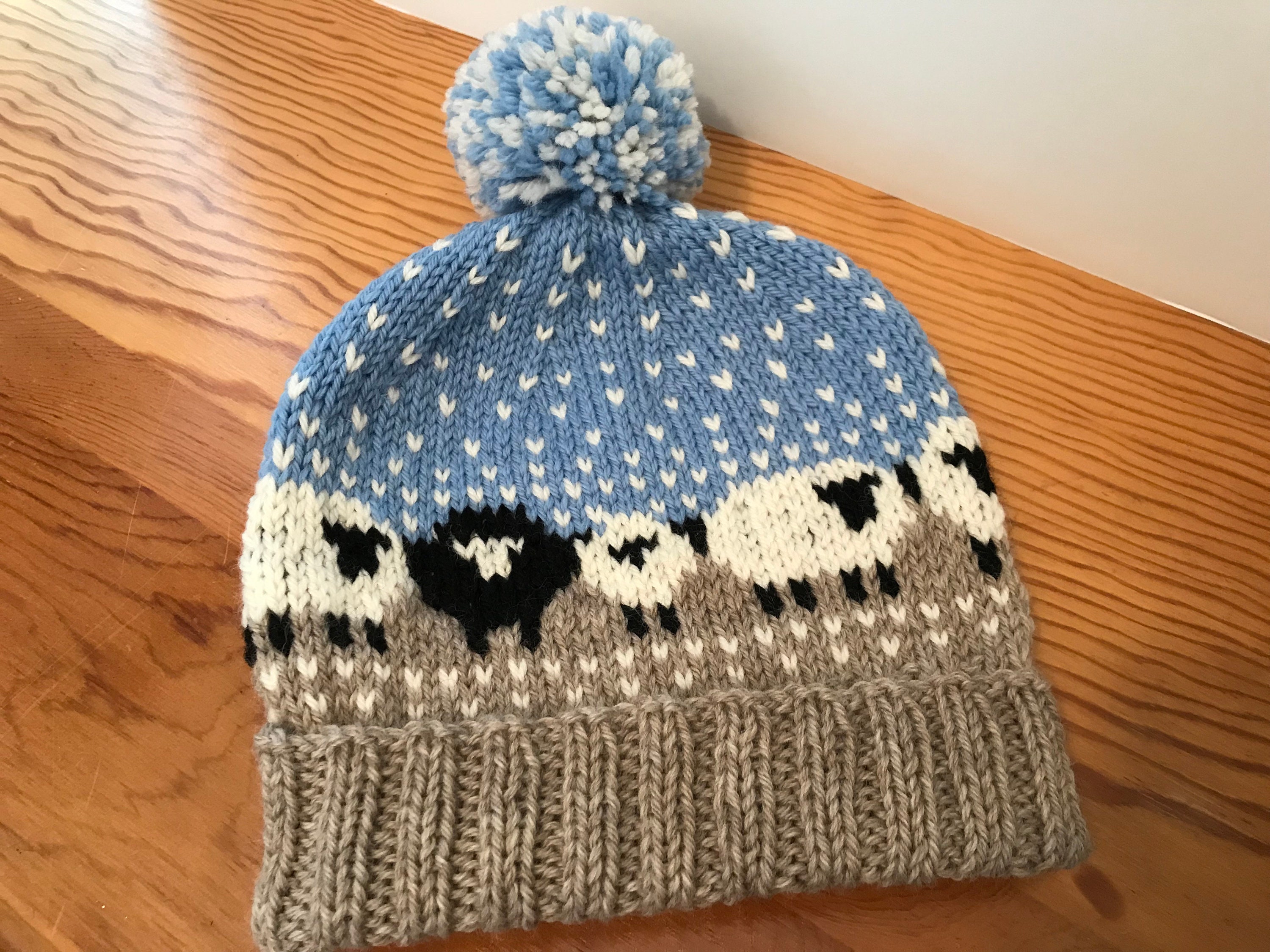 Cute Sheep Hat Baa-ble Hat 100% Wool Hat w/Black Sheep | Etsy