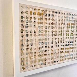 Original Abstract Art, Geometric Textural Painting on Wood 3-D Feel ...