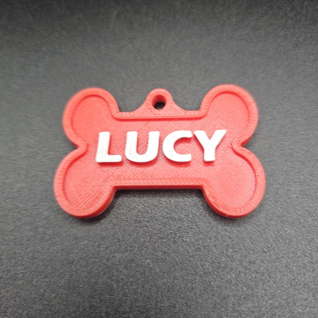 Dog Name Tags, Collar, Dog, 3d, Custom Made - Etsy