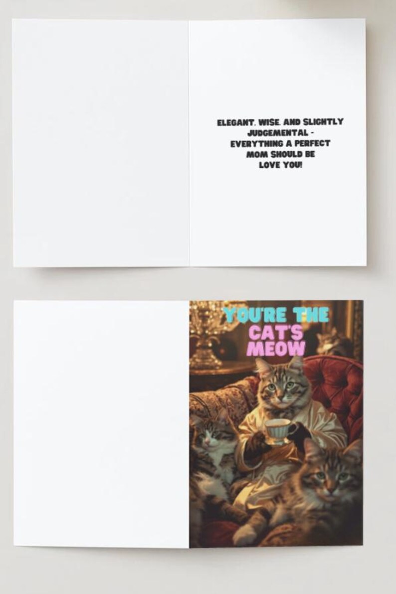Cat Mom Card – Cute and Funny Mother's Day Card for Cat Lovers - Etsy