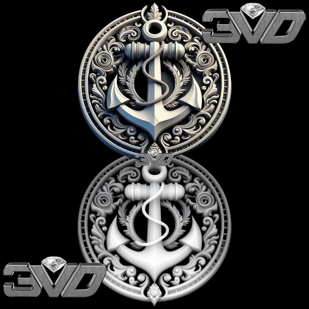 Anchor Depth Map Coin - Etsy