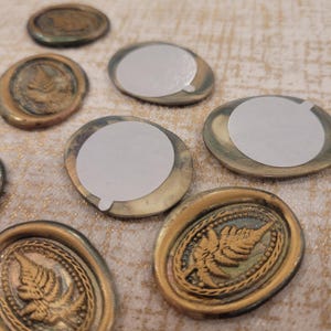 Gilded Fern Wax Seal Stickers: Set of 8 Antique Style Envelope Seals - Etsy