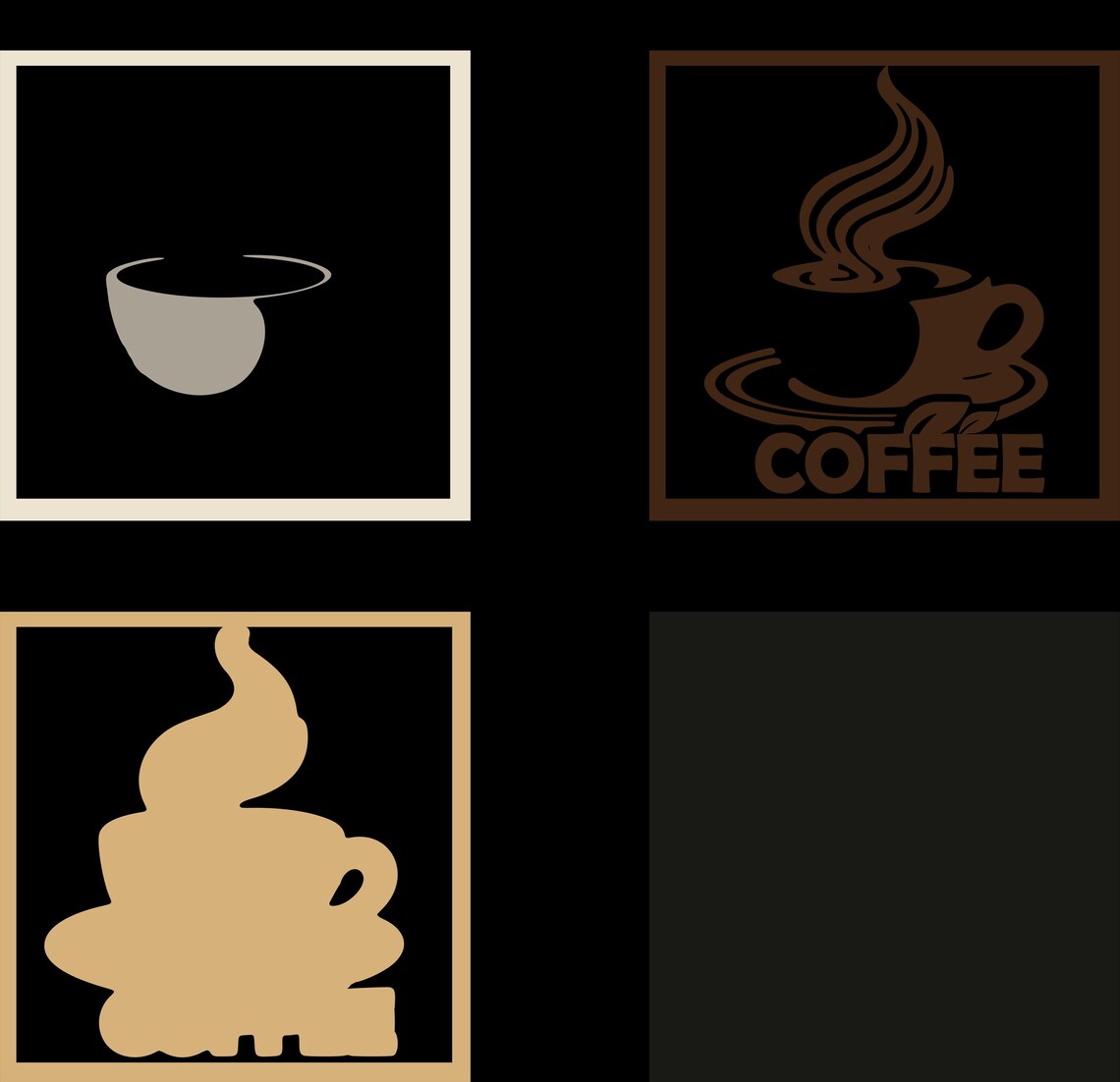 Layered Coffee Cup Wall Art SVG | 3D Laser Cut File | Coffee Sign for ...