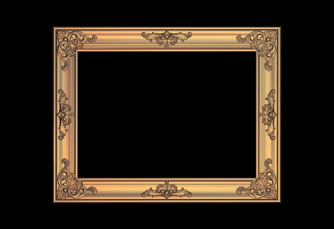 Ornate Baroque Picture Frame STL File – 3D Model for CNC and 3D ...
