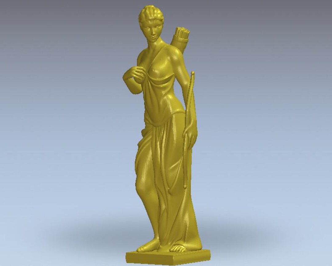 Roman Woman Statue With Bow STL File | 3D Printable Female Archer ...