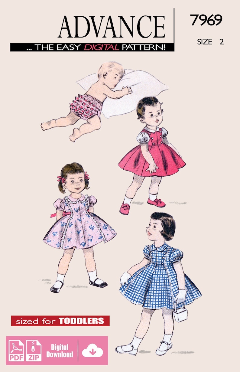 Advance Pattern 7969 Dress and Panties Pattern Size 2 - Etsy