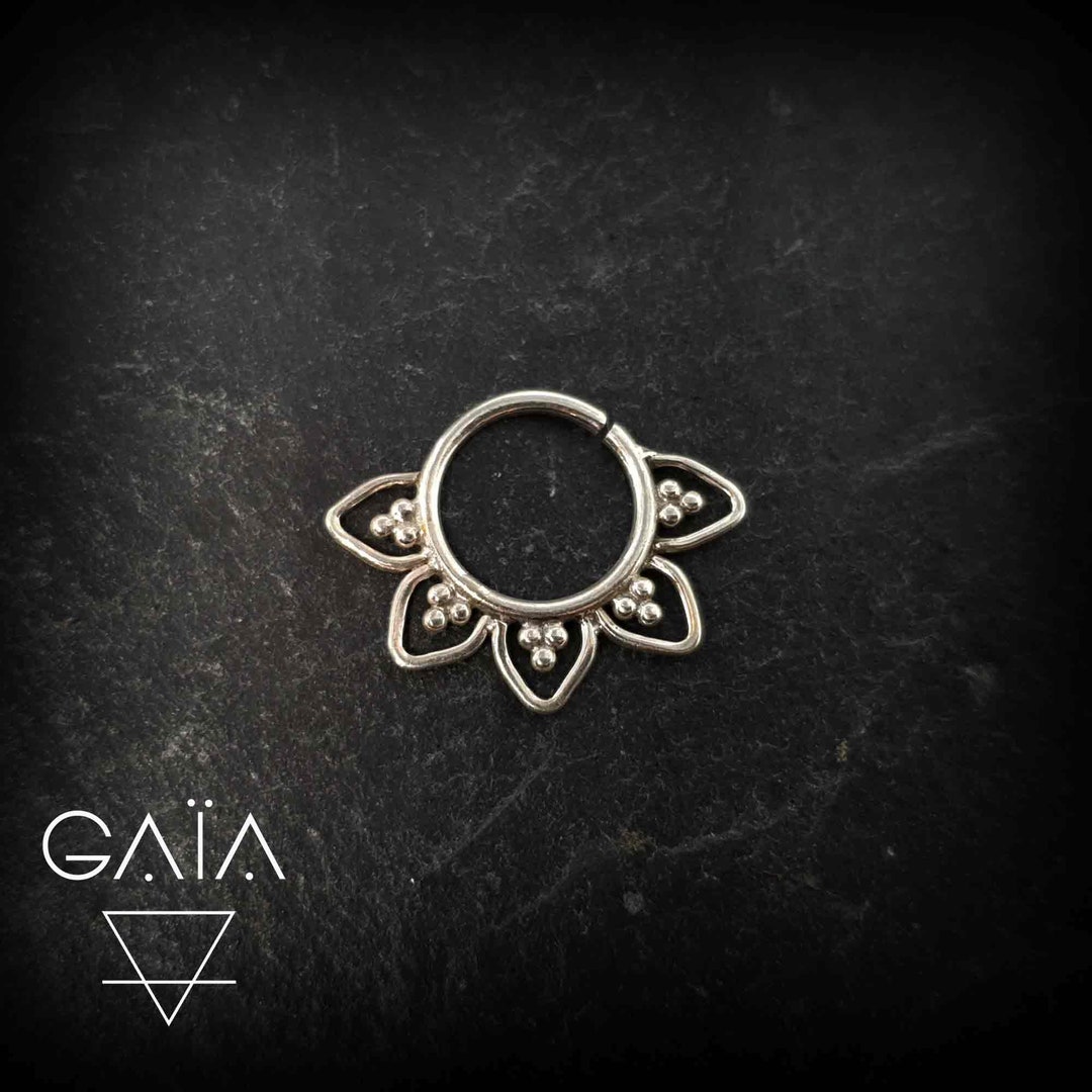 Small Hoops - Helix Ring- Ethnic Ring- Silver Sterling Ring-hippie Ring ...