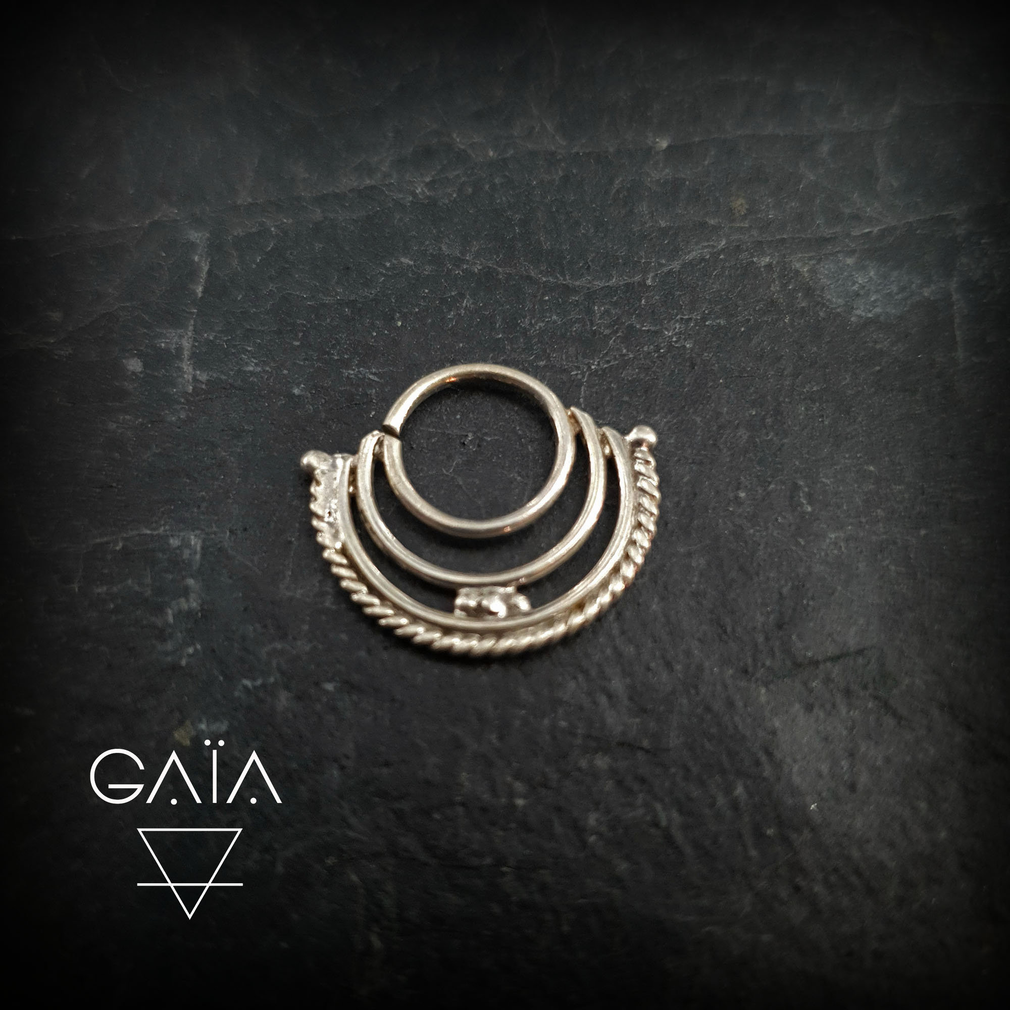 Septum ring silver ring for helix or septum silver earring | Etsy