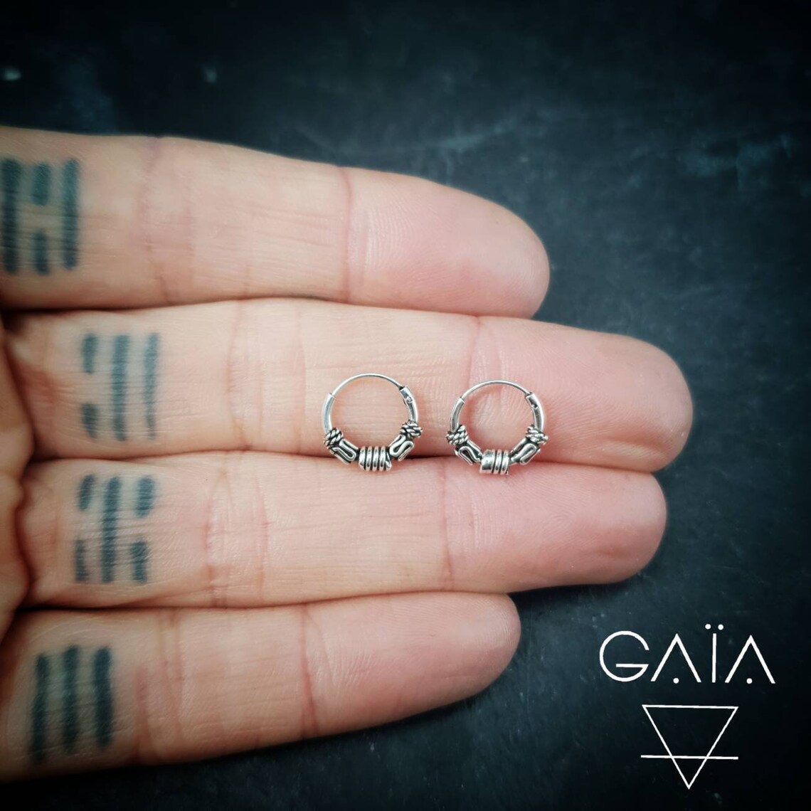 Tiny silver Hoops for men 10mm hoops sterling silver | Etsy