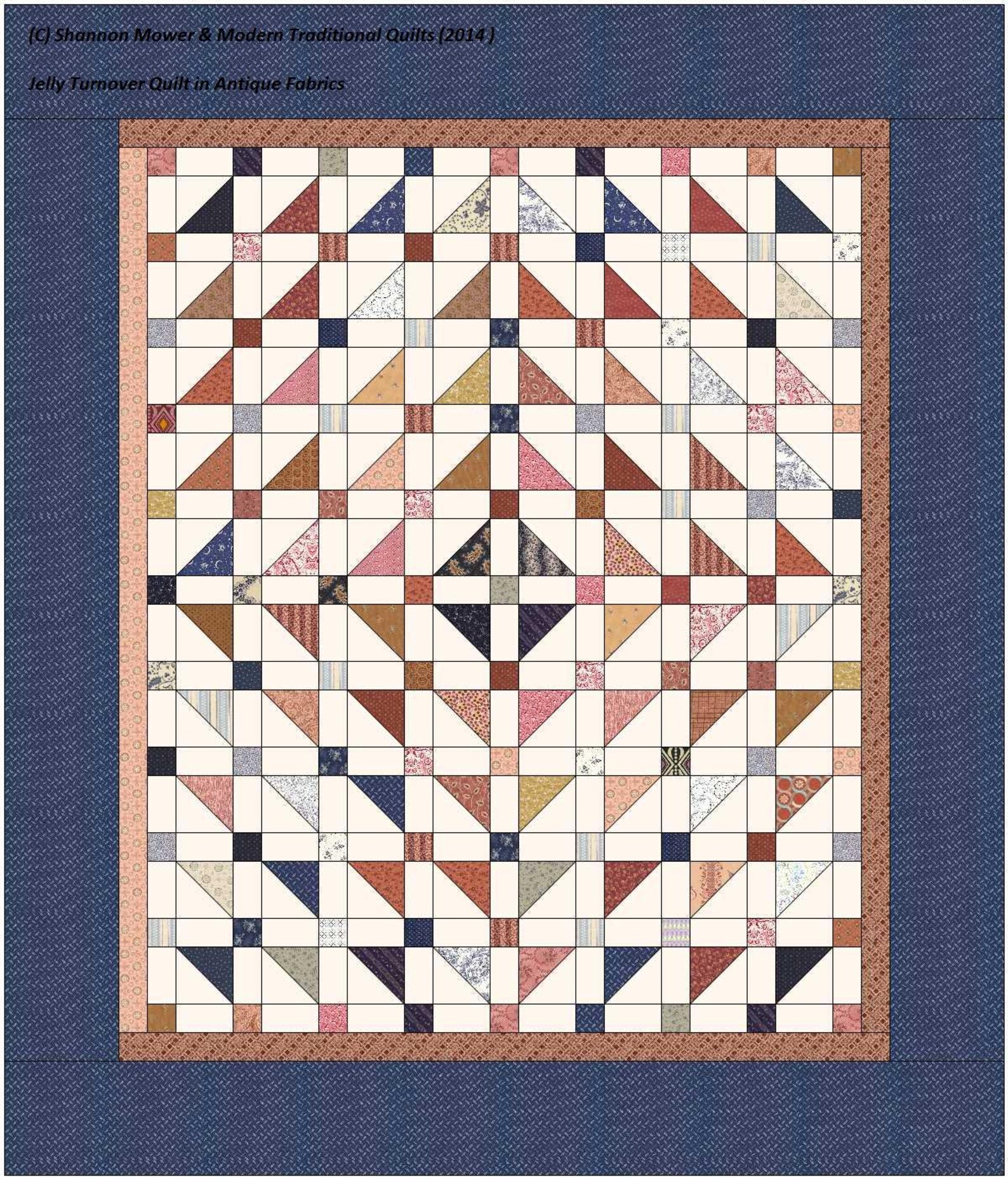 Jelly Turnover Quilt Pattern PDF - From Pre-cut 2 1/2 Strips and 5 ...