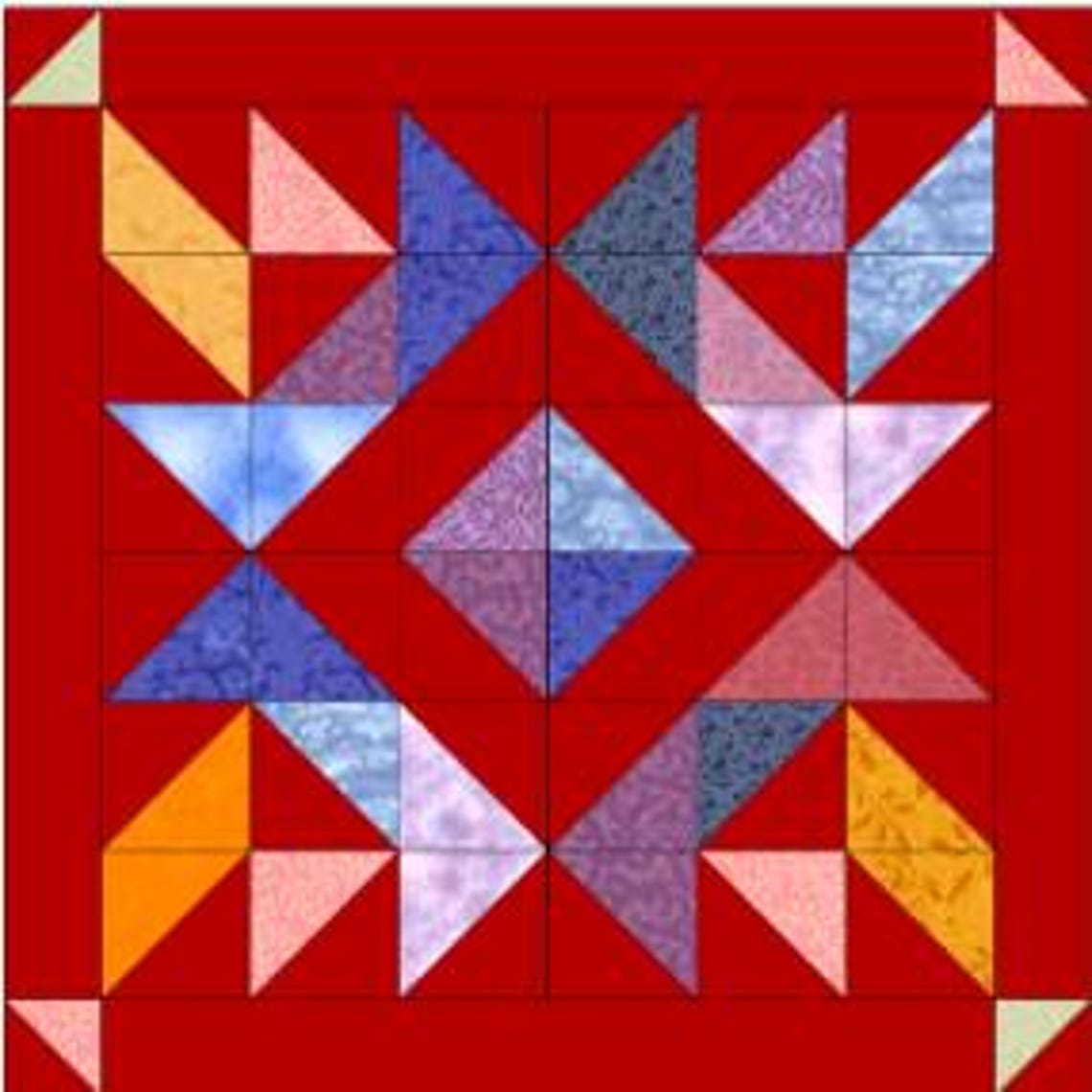 Diamond Star Quilt PDF Pattern - From Pre-cut 10 Inch Fabric Squares - Etsy