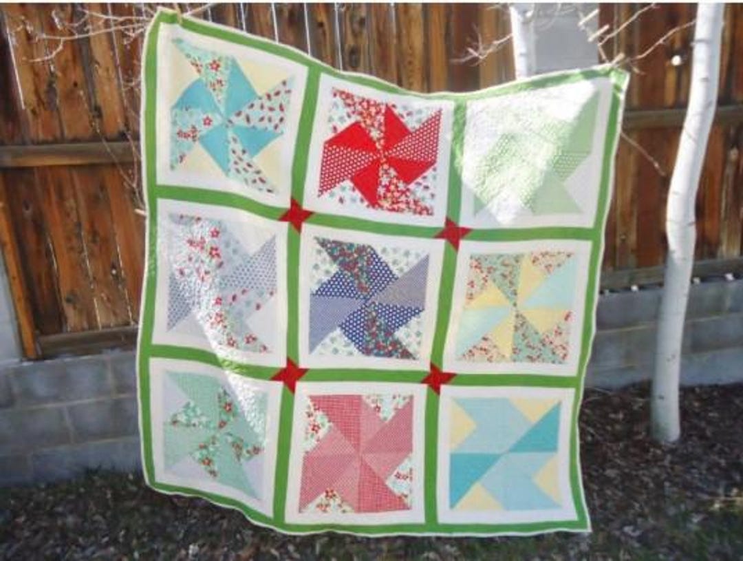 Spinning Pinwheel Quilt PDF Pattern - From Pre-cut 10 Inch Squares - Etsy