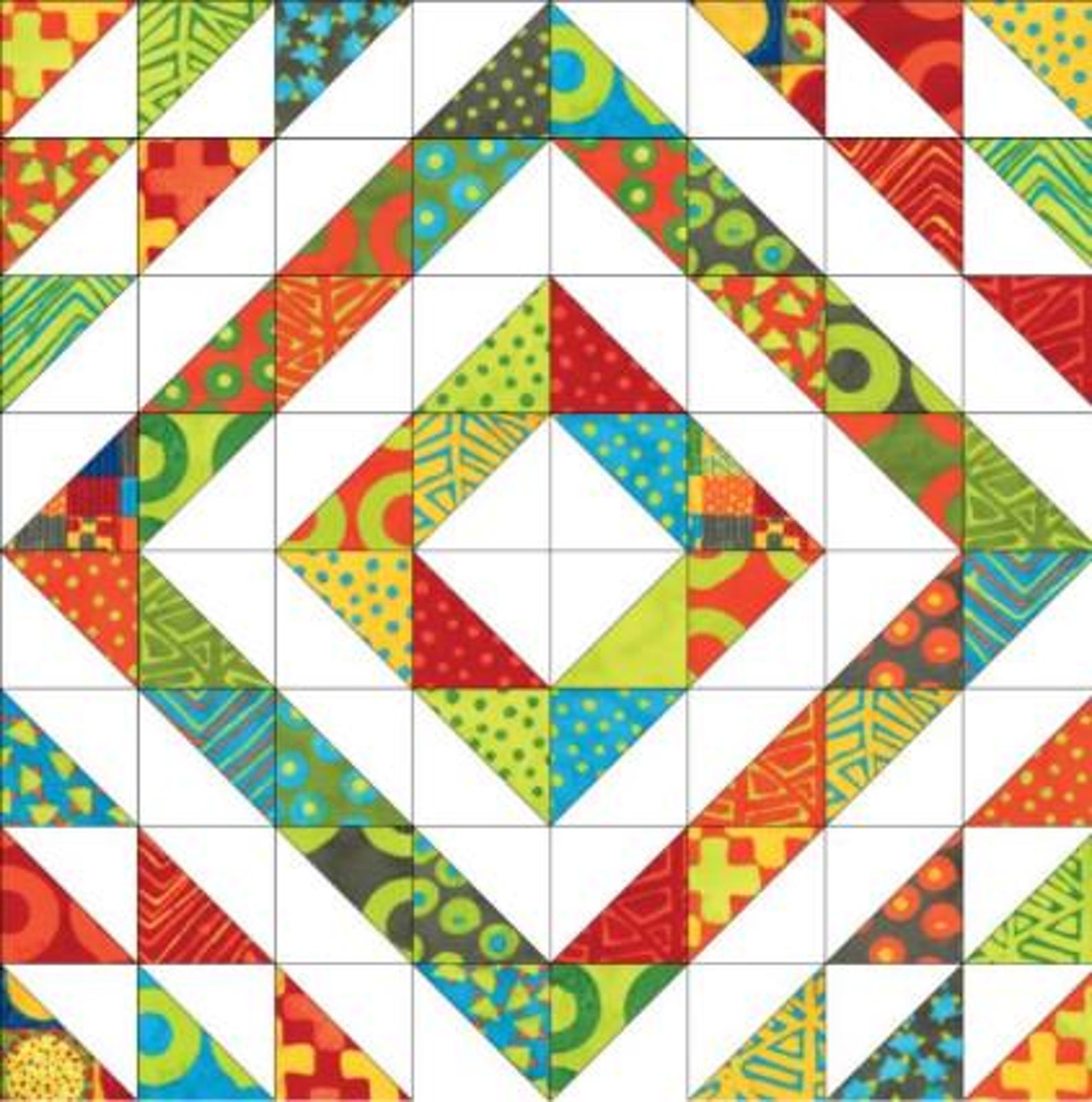 Diamond Jubilee PDF Quilt Pattern - Use Pre-cut 10" or 5" Fabric ...