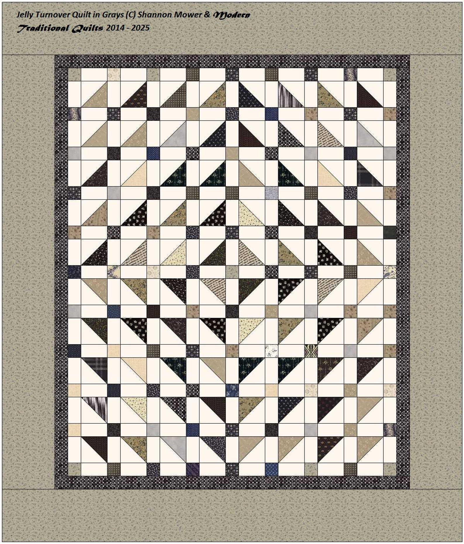 Jelly Turnover Quilt Pattern PDF - From Pre-cut 2 1/2 Strips and 5 ...