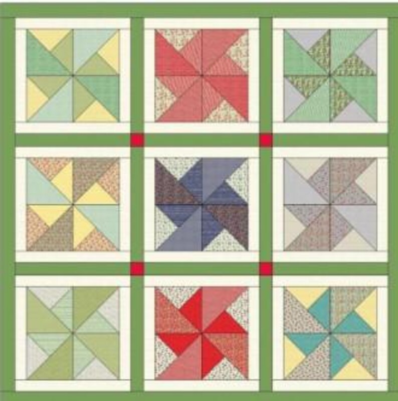Spinning Pinwheel Quilt PDF Pattern - From Pre-cut 10 Inch Squares - Etsy