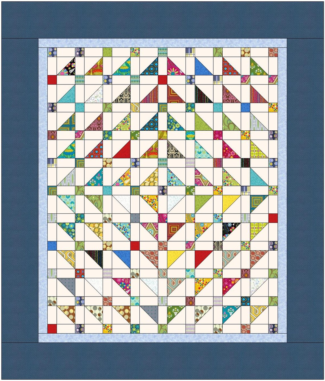 Jelly Turnover Quilt Pattern PDF - From Pre-cut 2 1/2 Strips and 5 ...