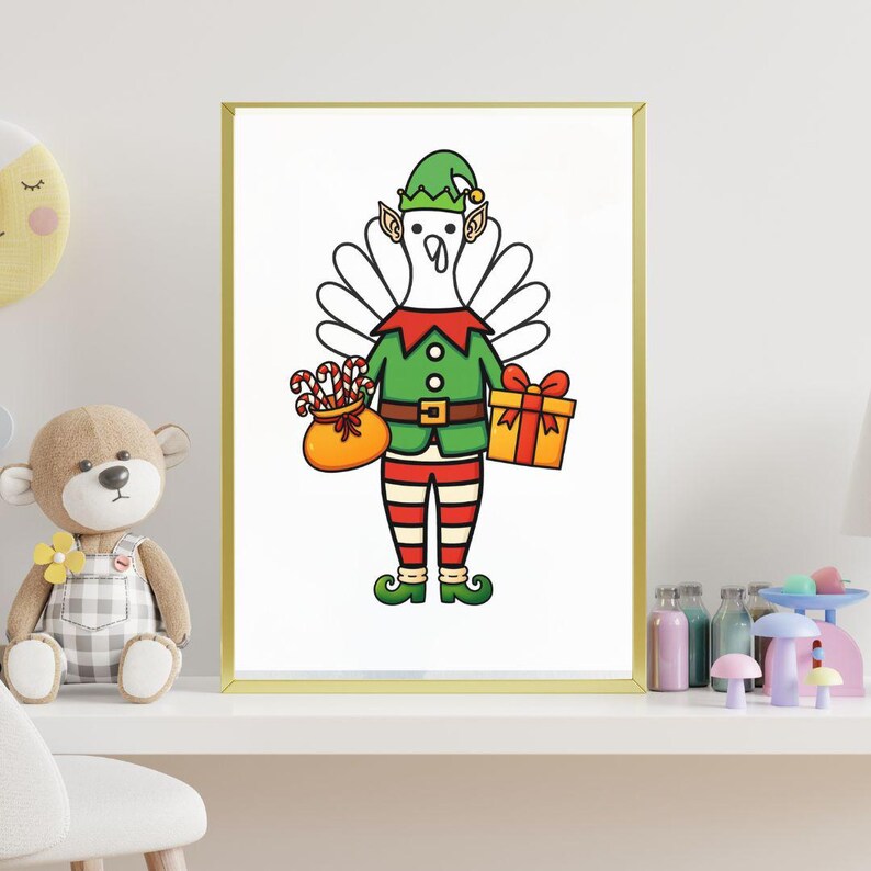 Disguise a Turkey - Elf Disguise, Coloring and Blank Templates ...