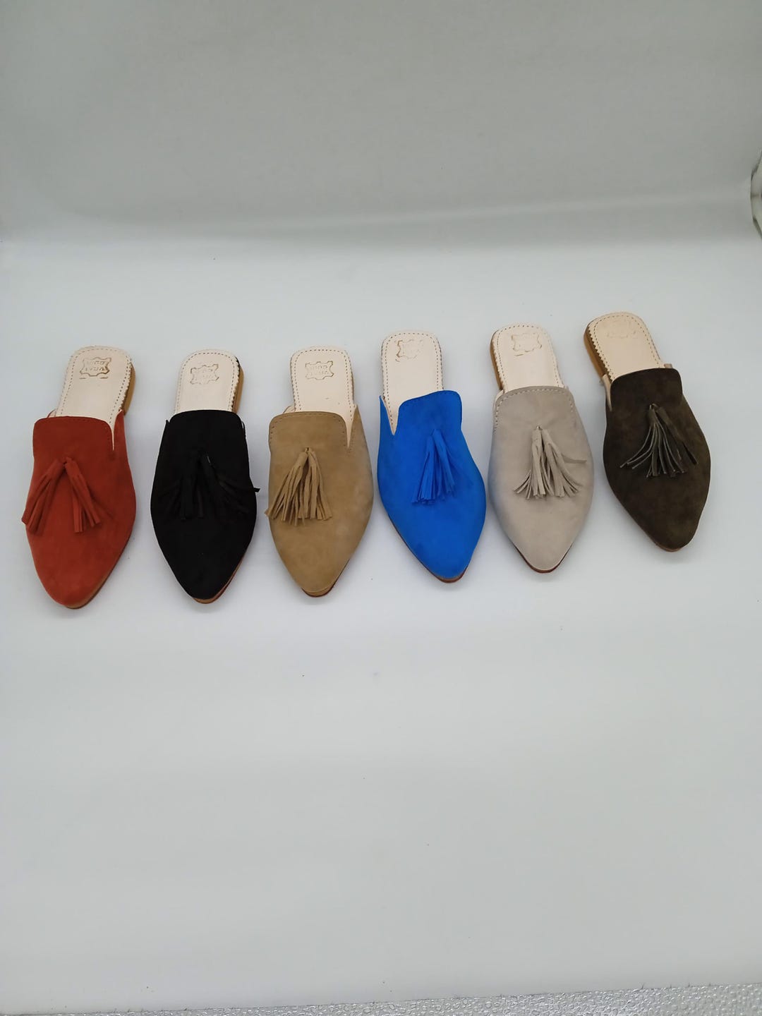 Handmade Suede Babouche, Leather House Mules, Moroccan Suede Mules ...