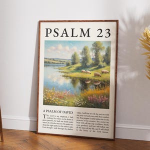 Psalm 23 - Printable Christian Wall Poster - Home Decor - Etsy
