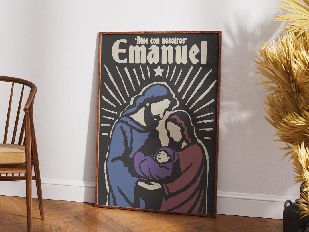 Emanuel Póster Navideño | Arte Bíbliconacimiento De Jesús En Christmas ...
