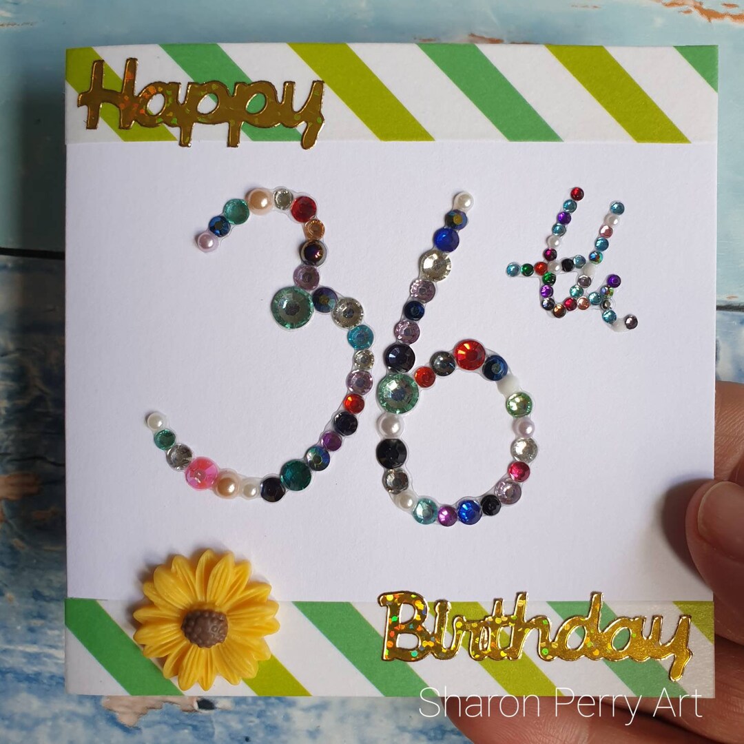 36th Happy Birthday Greeting Card 36 Blank Inside - Etsy