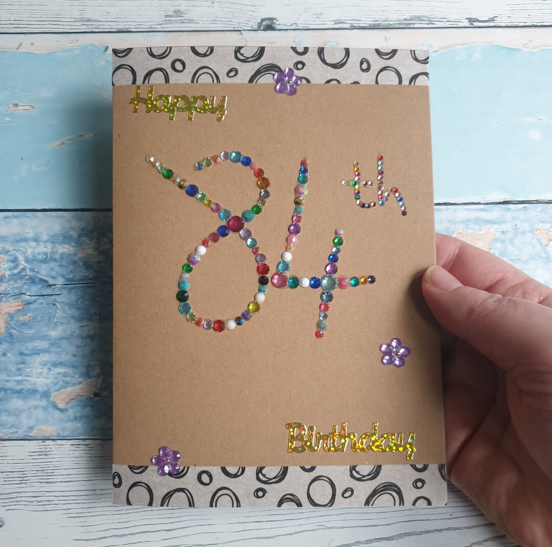 84th Happy Birthday Greeting Card 84, Blank Inside - Etsy