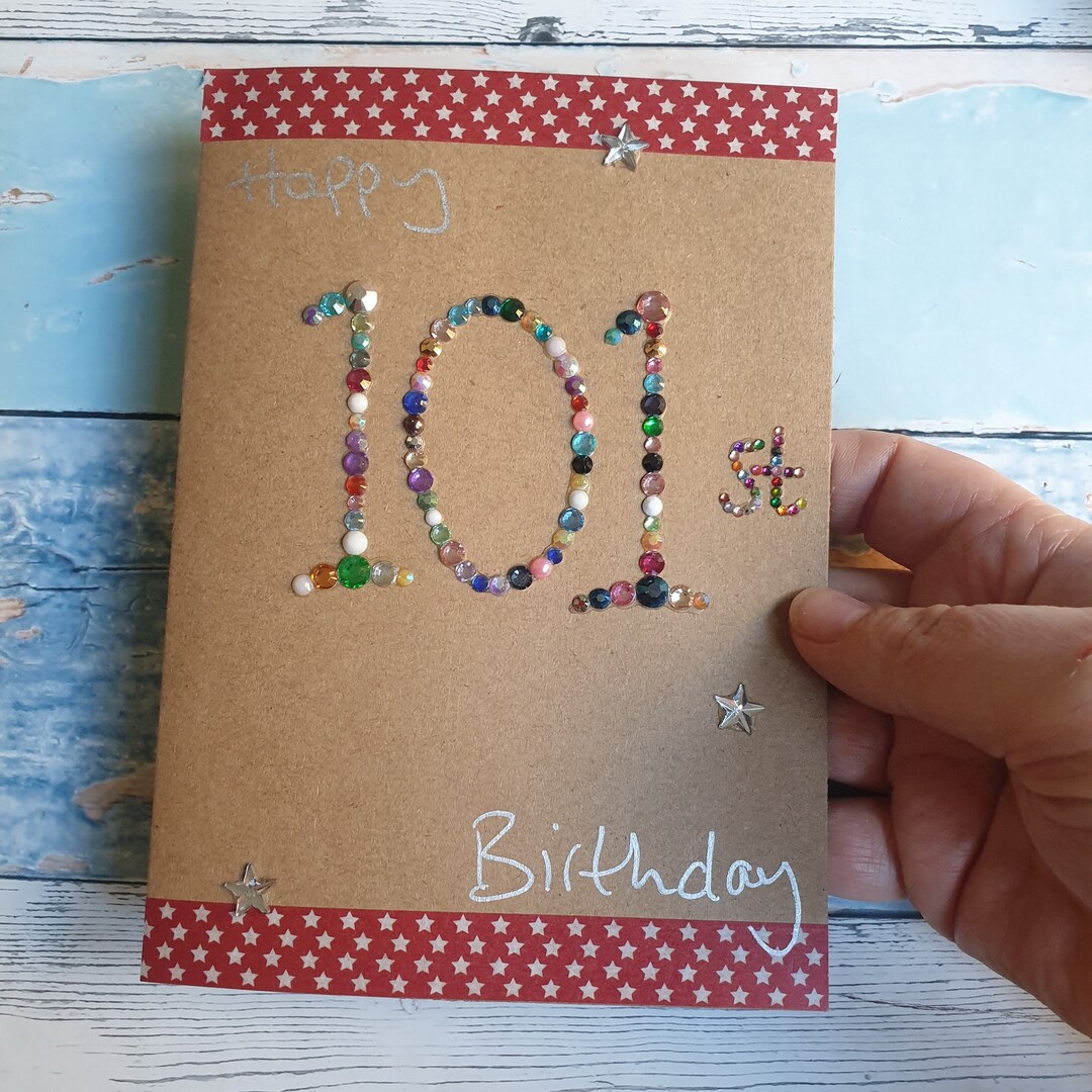 101st Happy Birthday Greeting Card 101, Blank Inside - Etsy