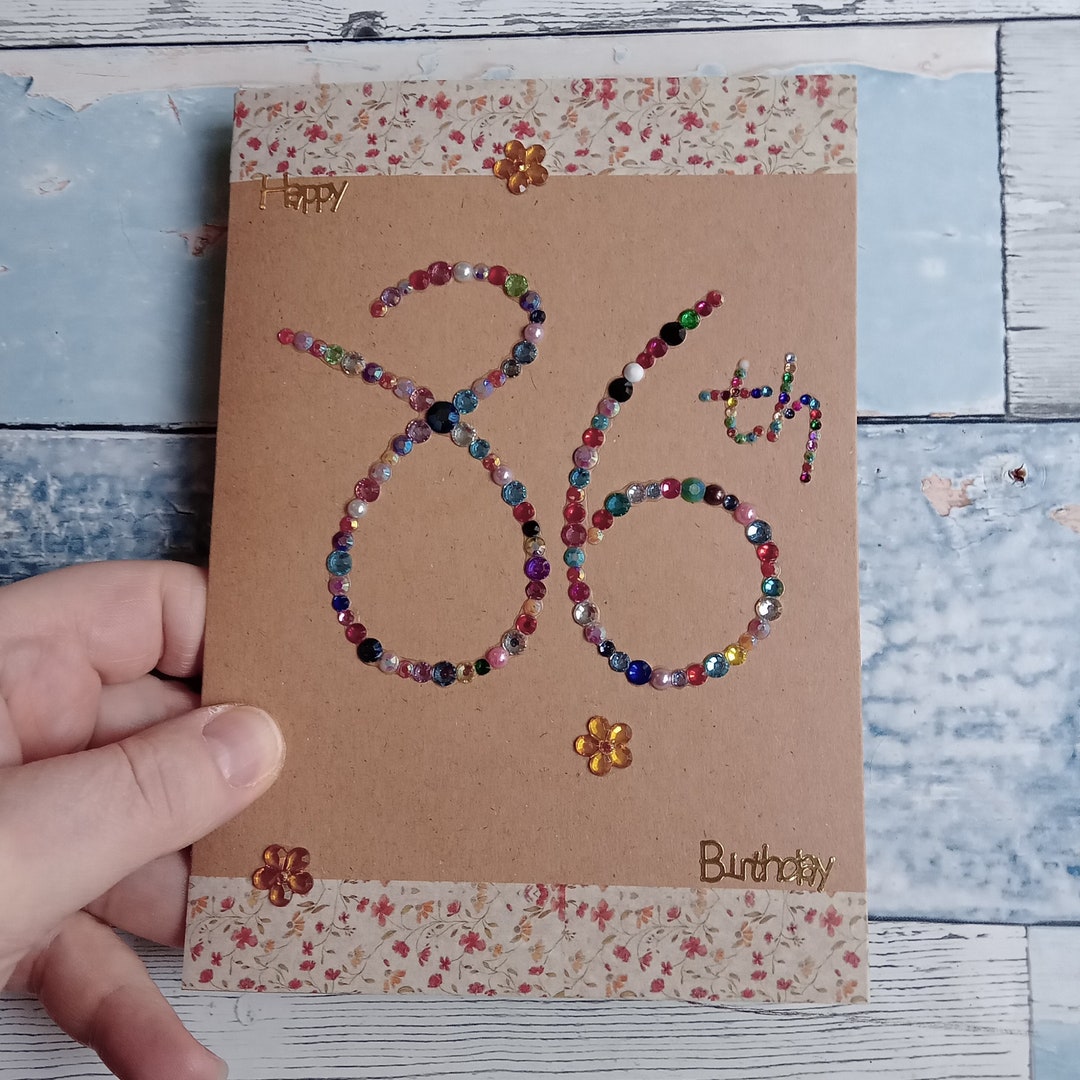 86th Birthday Greeting Card, Blank Inside 86 - Etsy