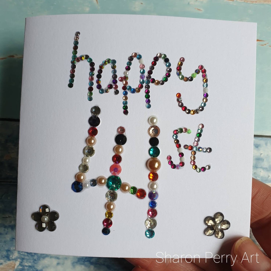 Happy 41st Birthday Greeting Card Blank Inside - Etsy