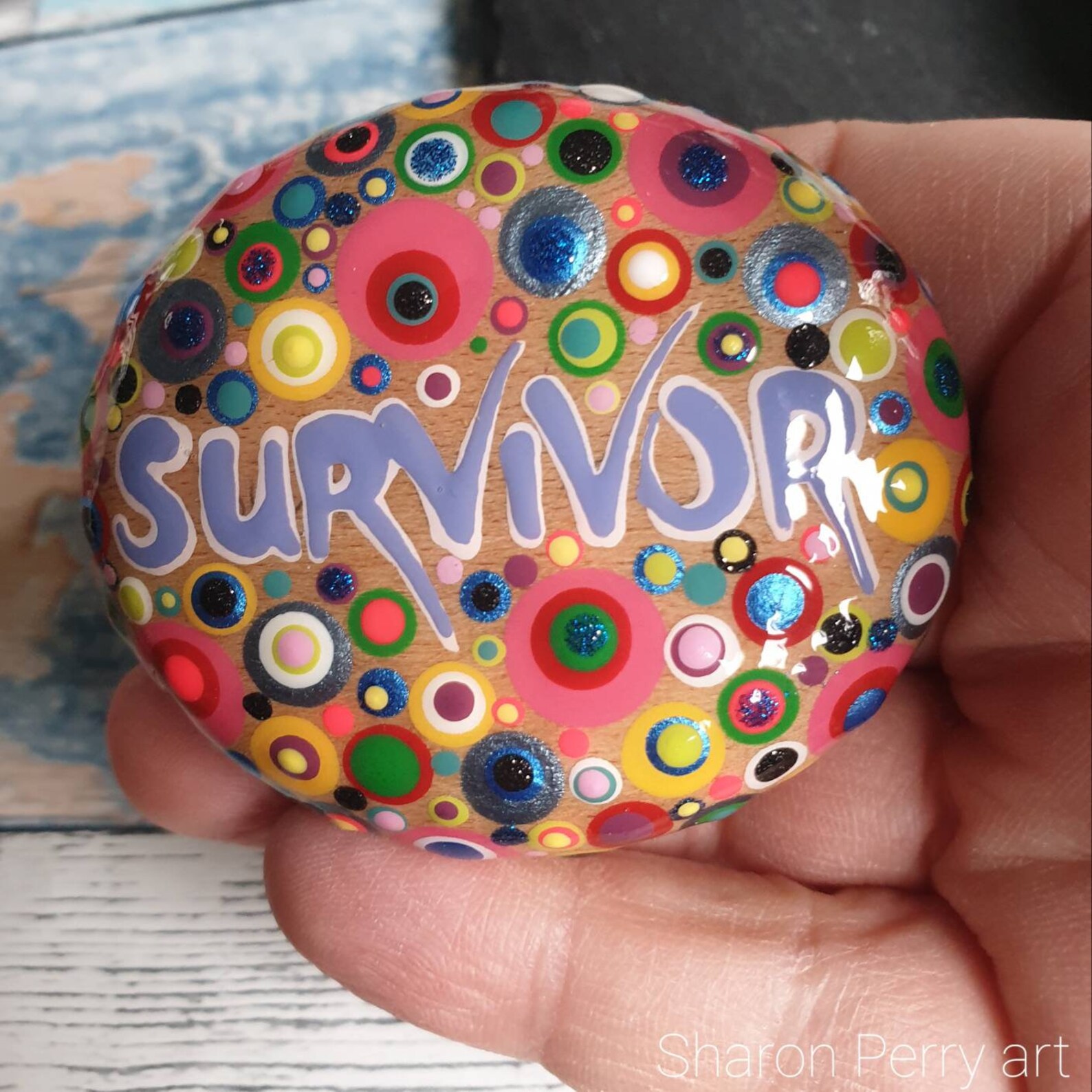 Positive Affirmation Rock Art Mental Health Survivor Wooden | Etsy