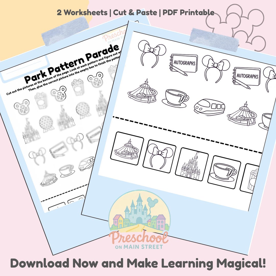 Preschool Pattern Worksheets Printable | Cut and Paste Activities for ...