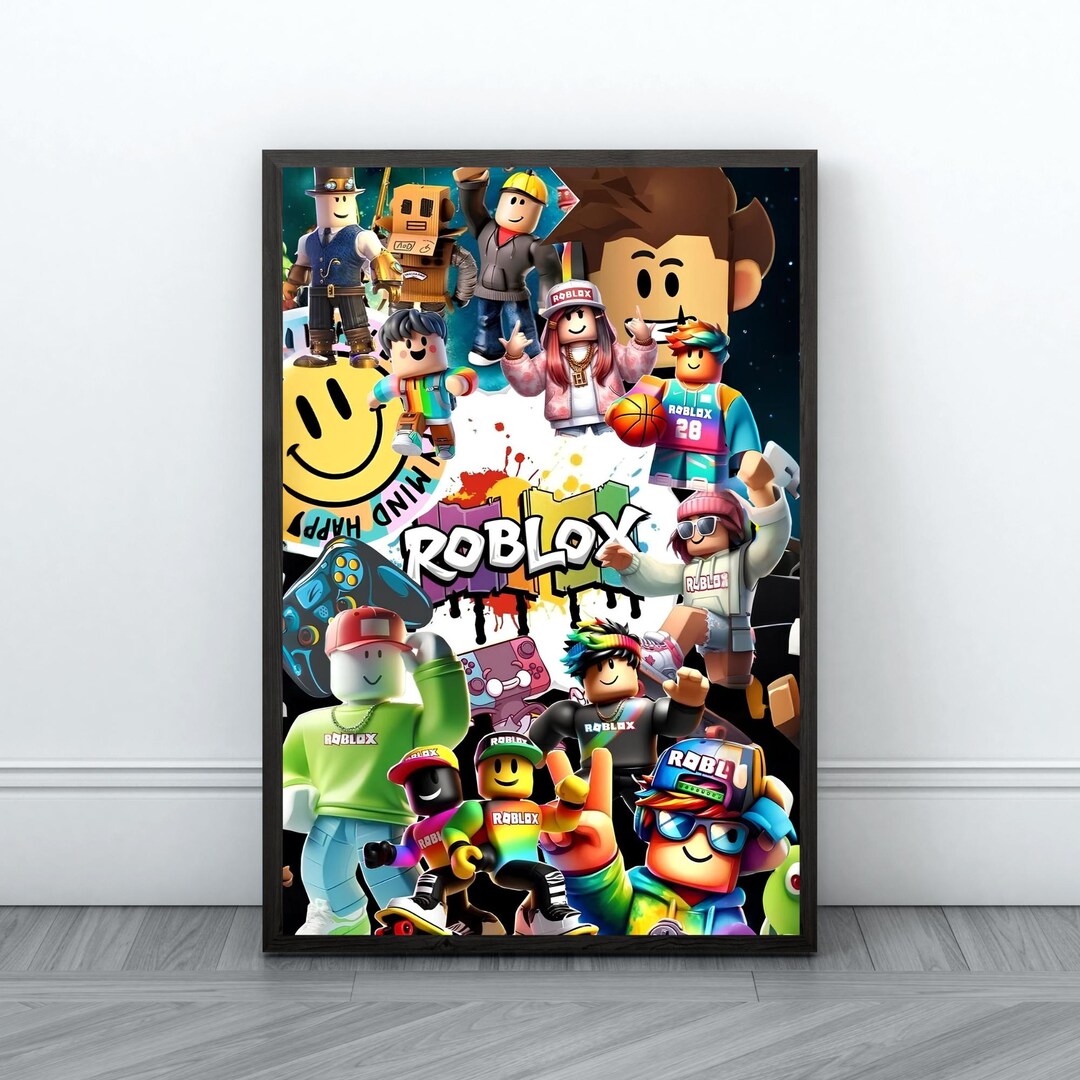 Roblox Poster Gaming Room Poster Print Game Video Games Digital Poster ...