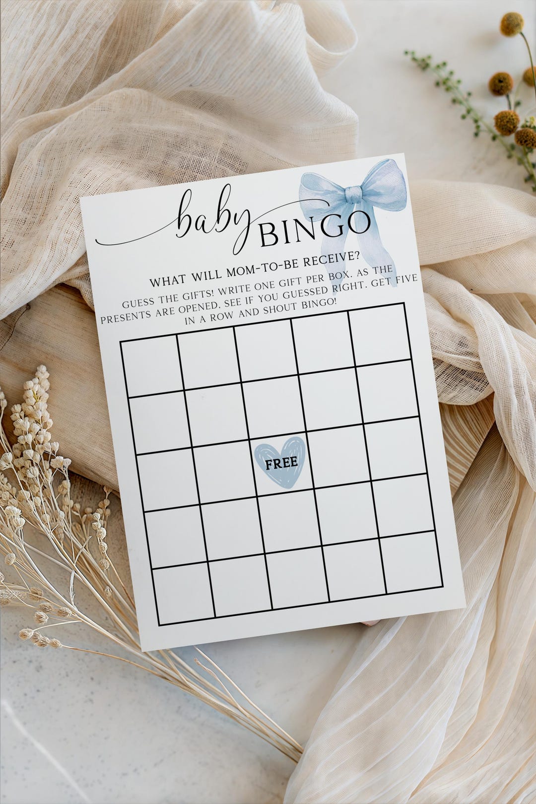 Baby Shower Bingo Cards, Printable Baby Shower Games, Instant Download ...