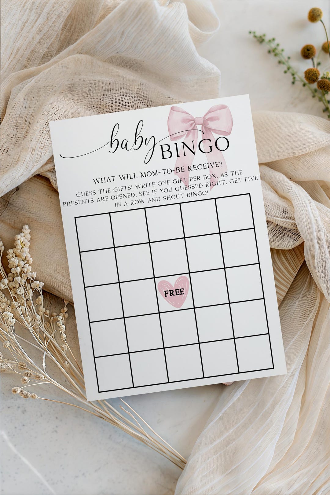 Baby Shower Bingo Cards, Printable Baby Shower Games, Instant Download ...
