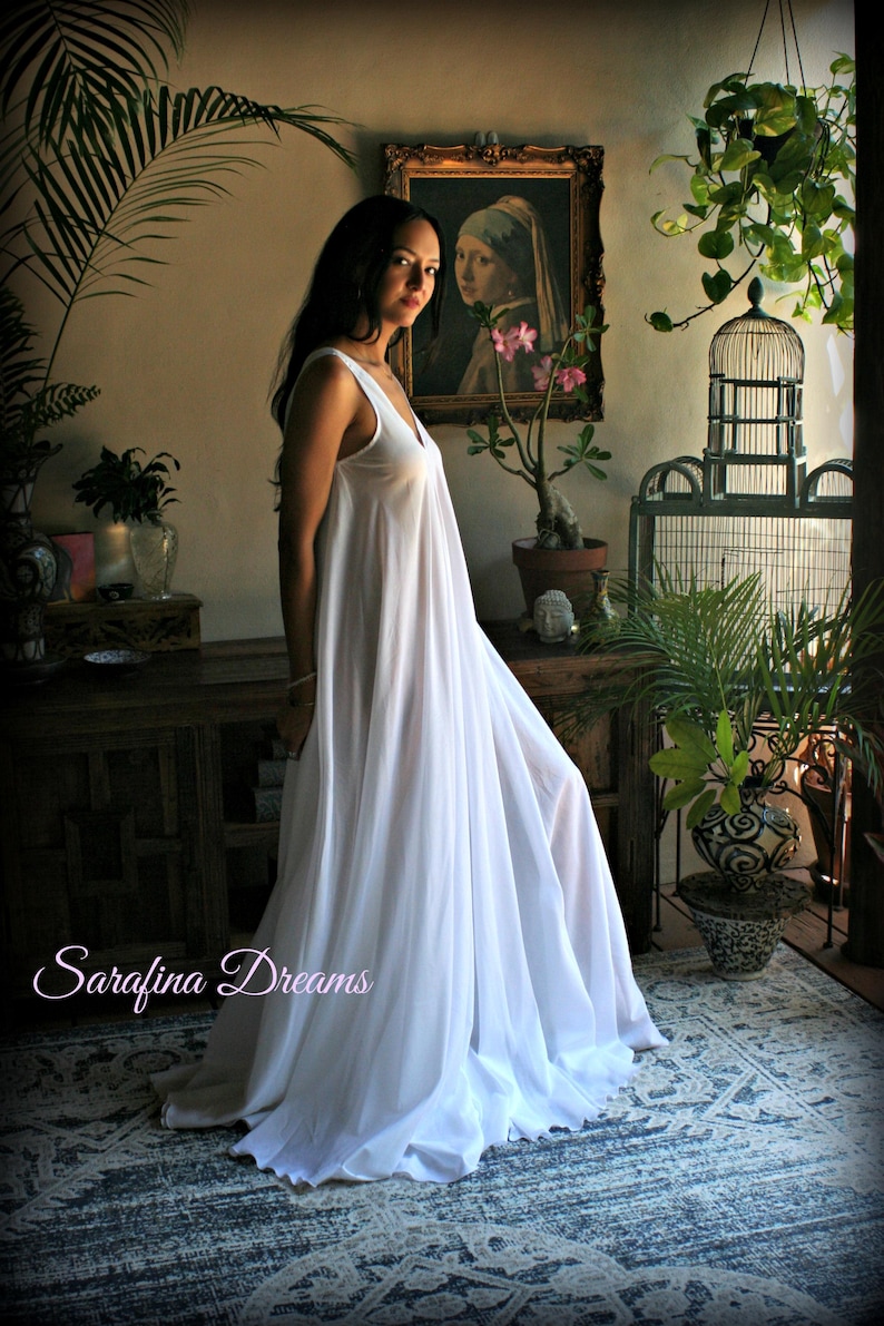 100% Cotton Nightgown White Cotton Nightgown Cotton Sleepwear Cotton ...