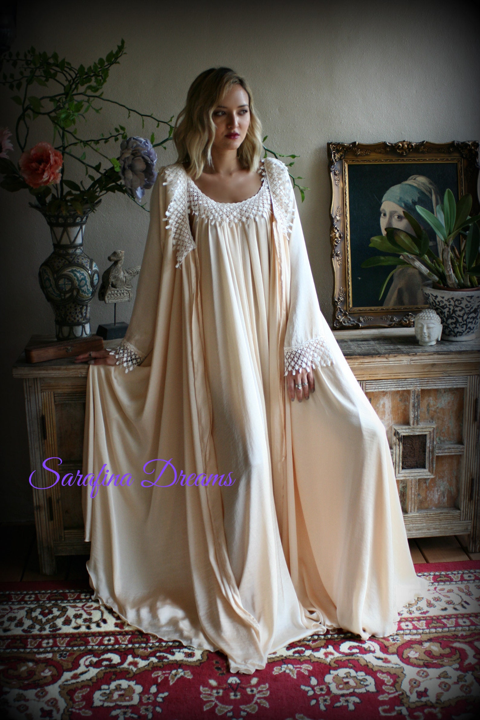 Satin Nightgown Blush White Satin Lingerie Satin Bridal - Etsy