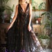 Black Lace Backless Nightgown Lace Lingerie Black Lace Sleepwear ...