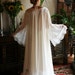 Satin Bridal Robe Lace Trimmed Angel Sleeve Wedding Sleepwear Bridal ...
