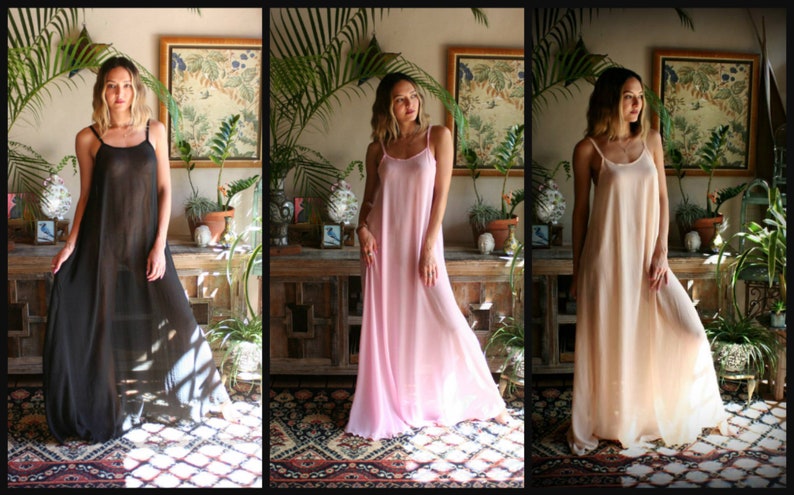 Bridal Chiffon Slip Nightgown Bridal Sleepwear Wedding Etsy
