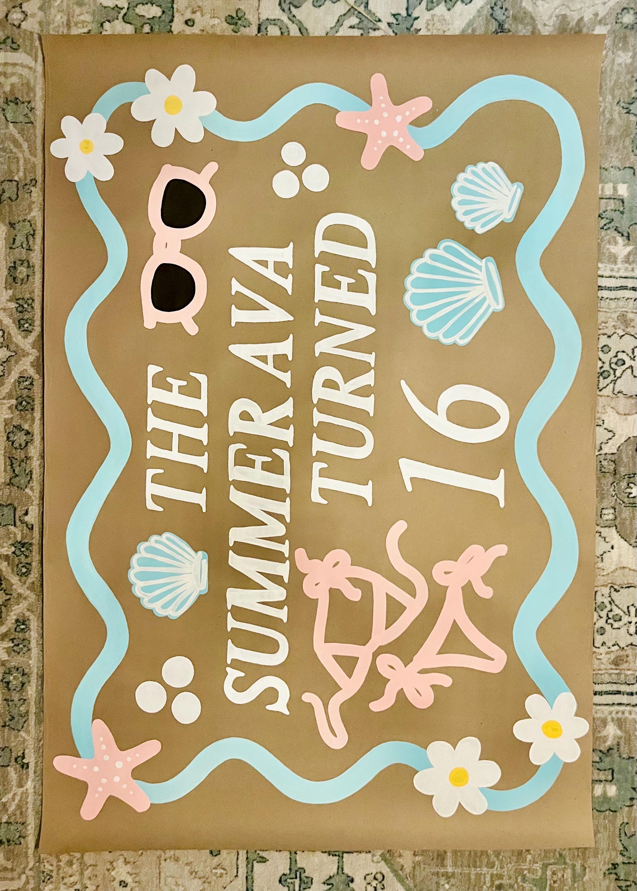 Hand Painted Custom Birthday Banner - Etsy